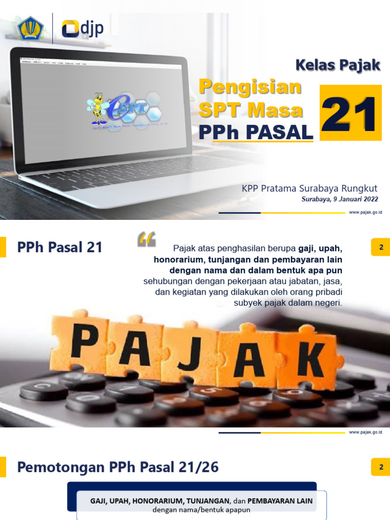 Slide Presentasi - Paparan - Prolog Kelas Pajak PPh Pasal 21 | PDF