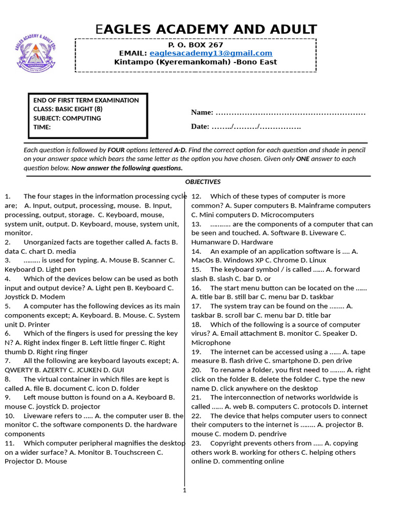 B8 Computing | PDF | Computer Keyboard | Computer Hardware
