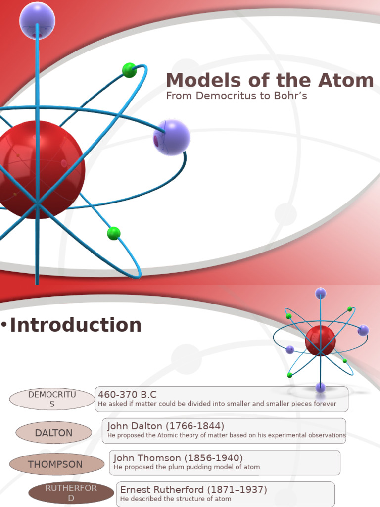 MODELS-OF-THE-ATOM | PDF | Atoms | Atomic Nucleus