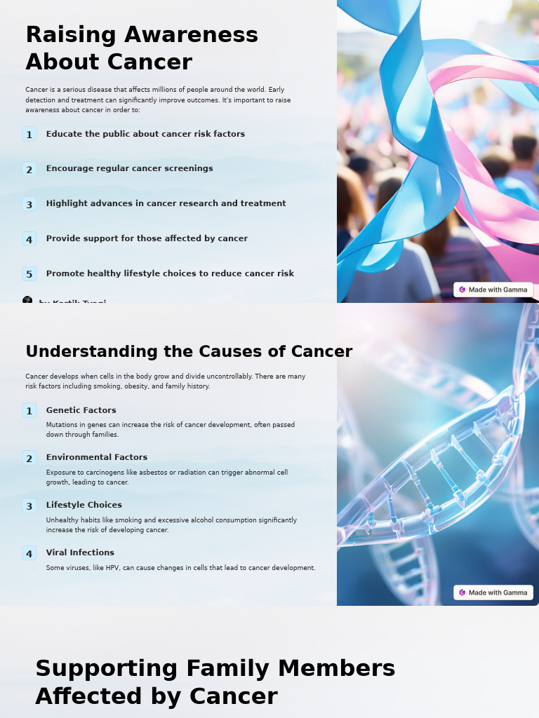 Raising Awareness About Cancer | PDF | Cancer | Medical Specialties