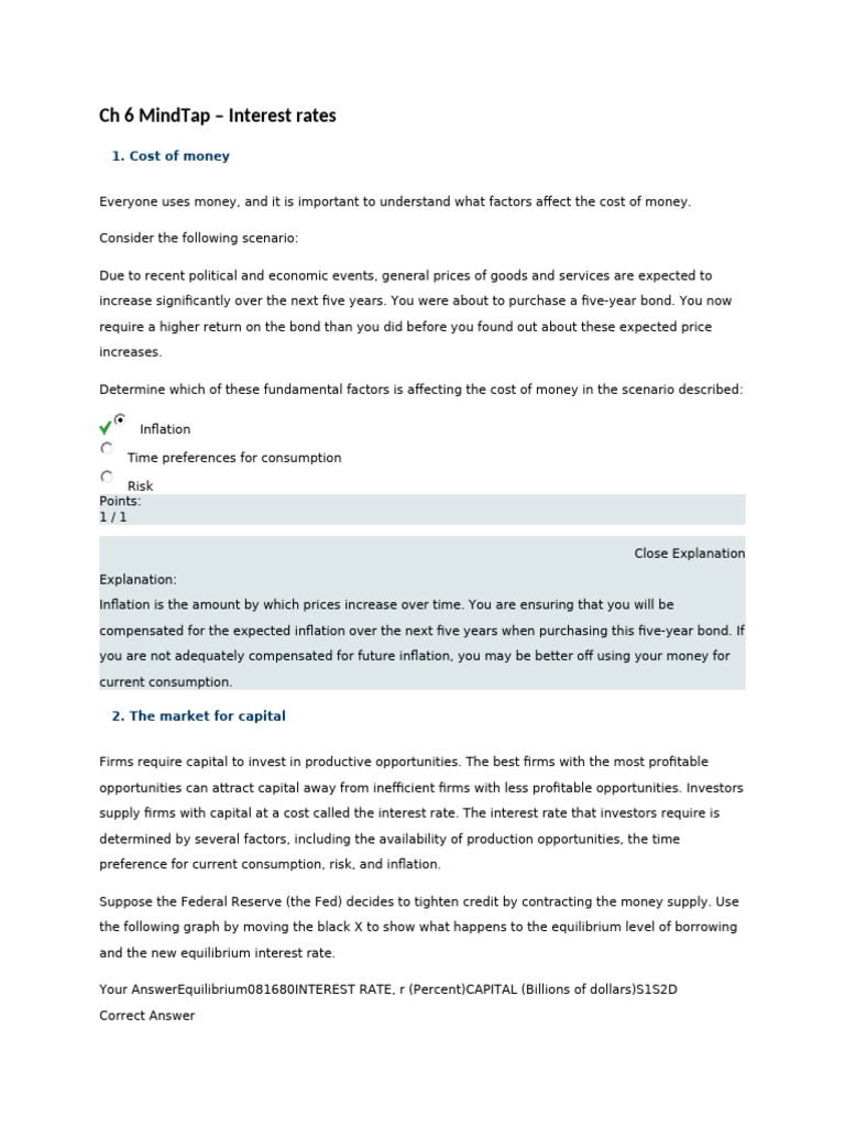 Chapter 6 MIndtap Solutions Interest Rates | PDF | Yield Curve | Interest
