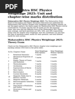 CBSE Class12 Physics Weightage 2026 Clean | PDF | Electromagnetism ...