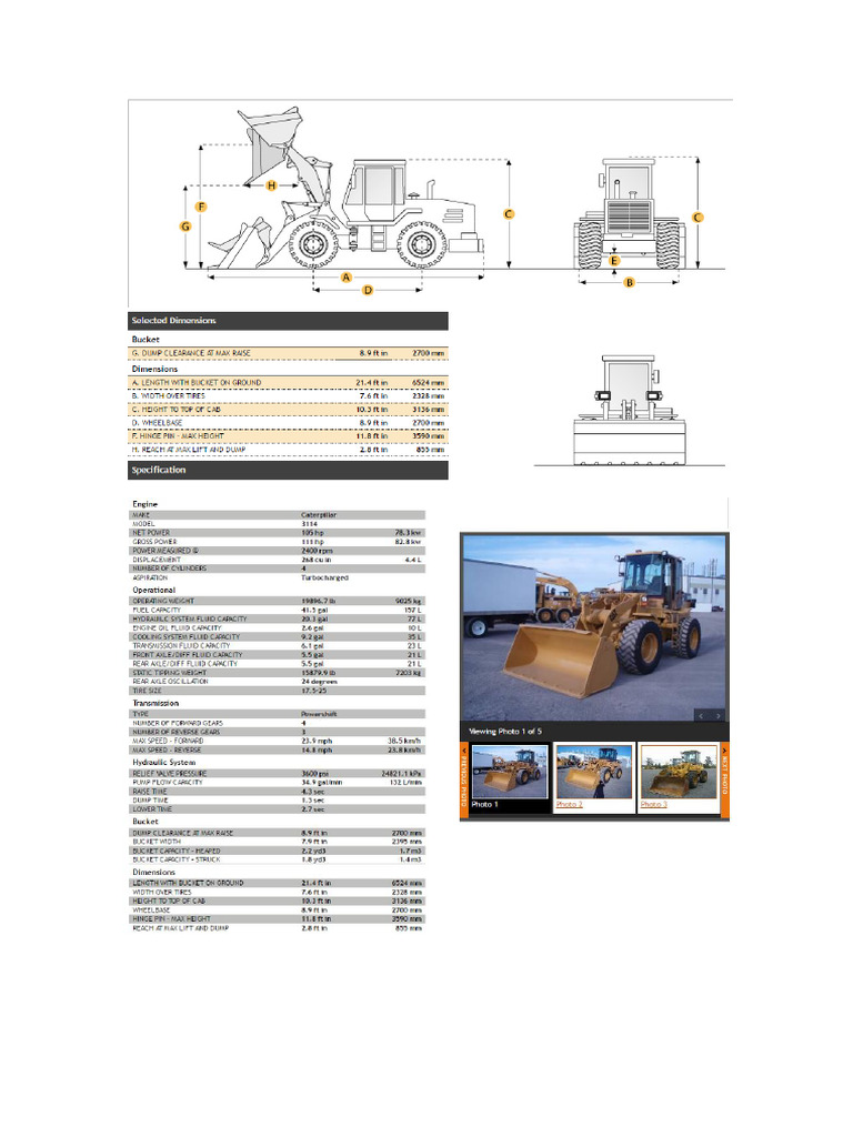 Caracteristicas Tecnicas Cat 924F | PDF