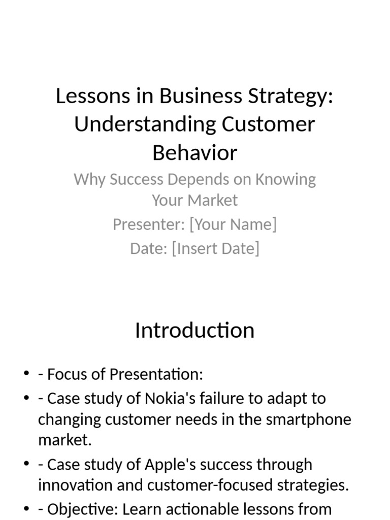Understanding Customer Behavior | PDF