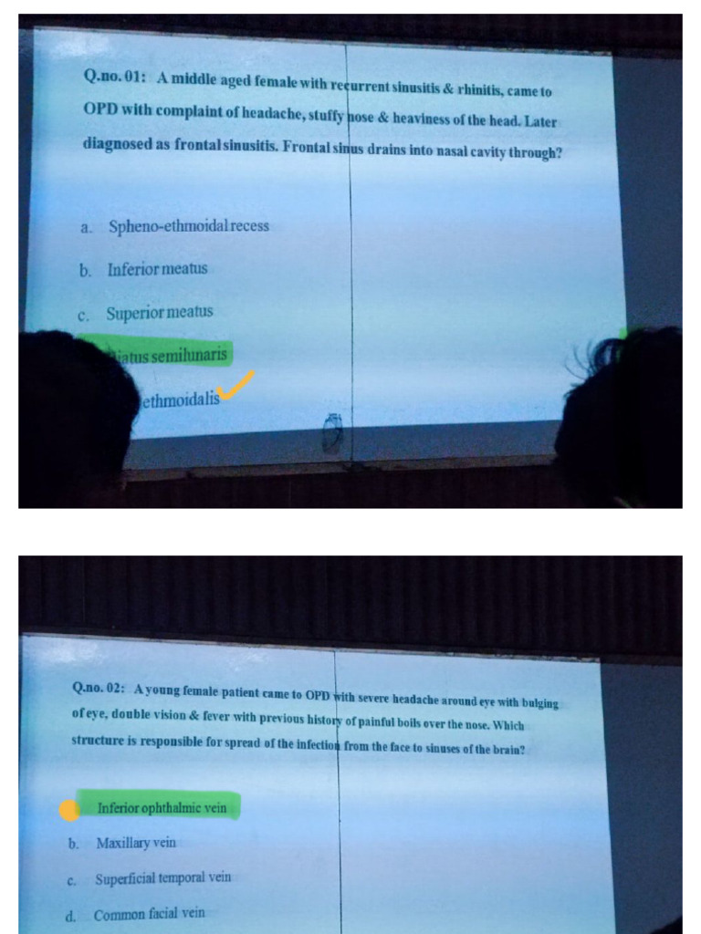 Slides Head Neck BCQs-1 | PDF