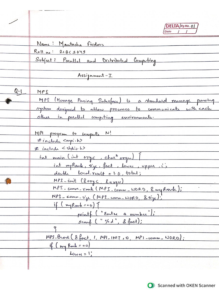 PDC Assignment | PDF