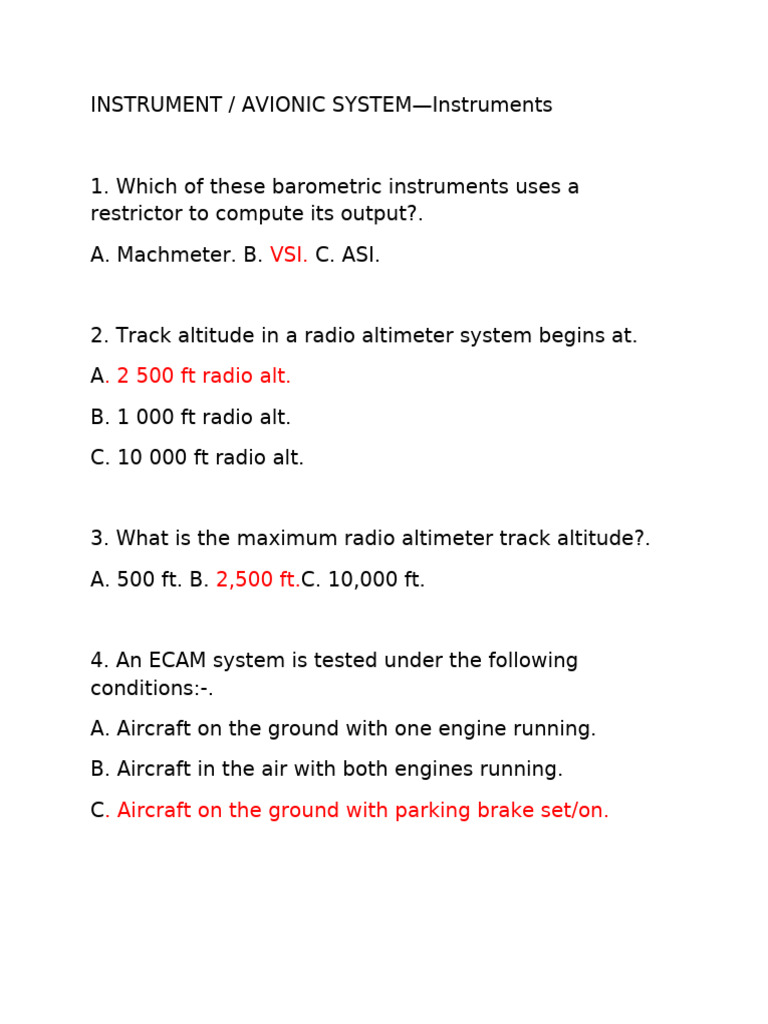 Instrument Avionic System-Instruments | PDF | Gyroscope | Pressure ...