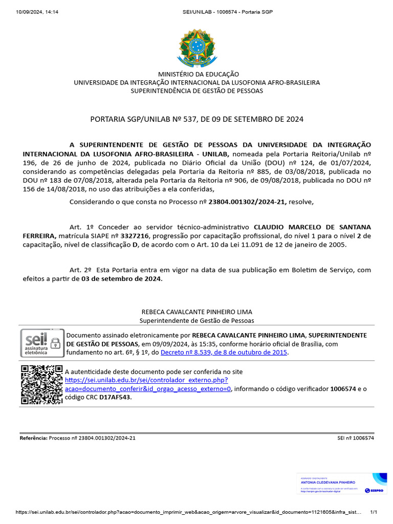 Documento_com_QR_code.pdf Progressão II | PDF | Gestão de recursos humanos