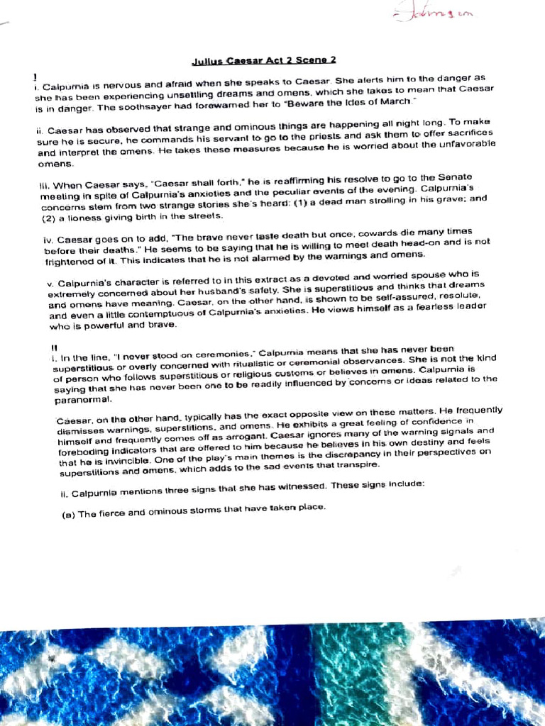 julius caesar act 2 scene 2 | PDF