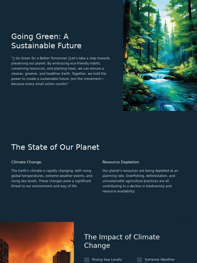 Go Green: Steps for a Sustainable Future | PDF | Recycling | Waste