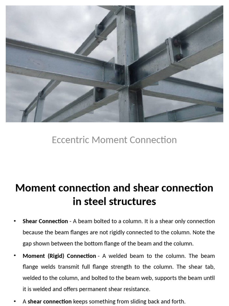 Moment and Shear Connections in Steel Structures | PDF | Beam ...
