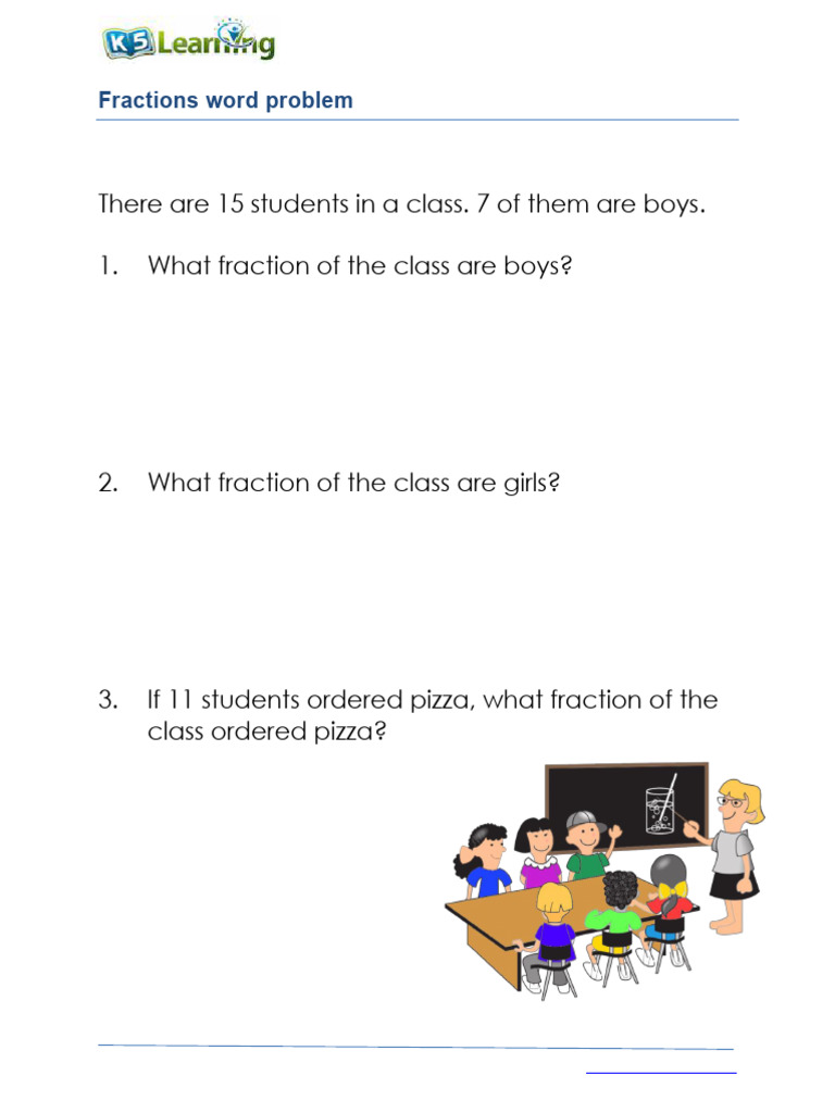 Grade 1 Fraction Word Problems B | PDF
