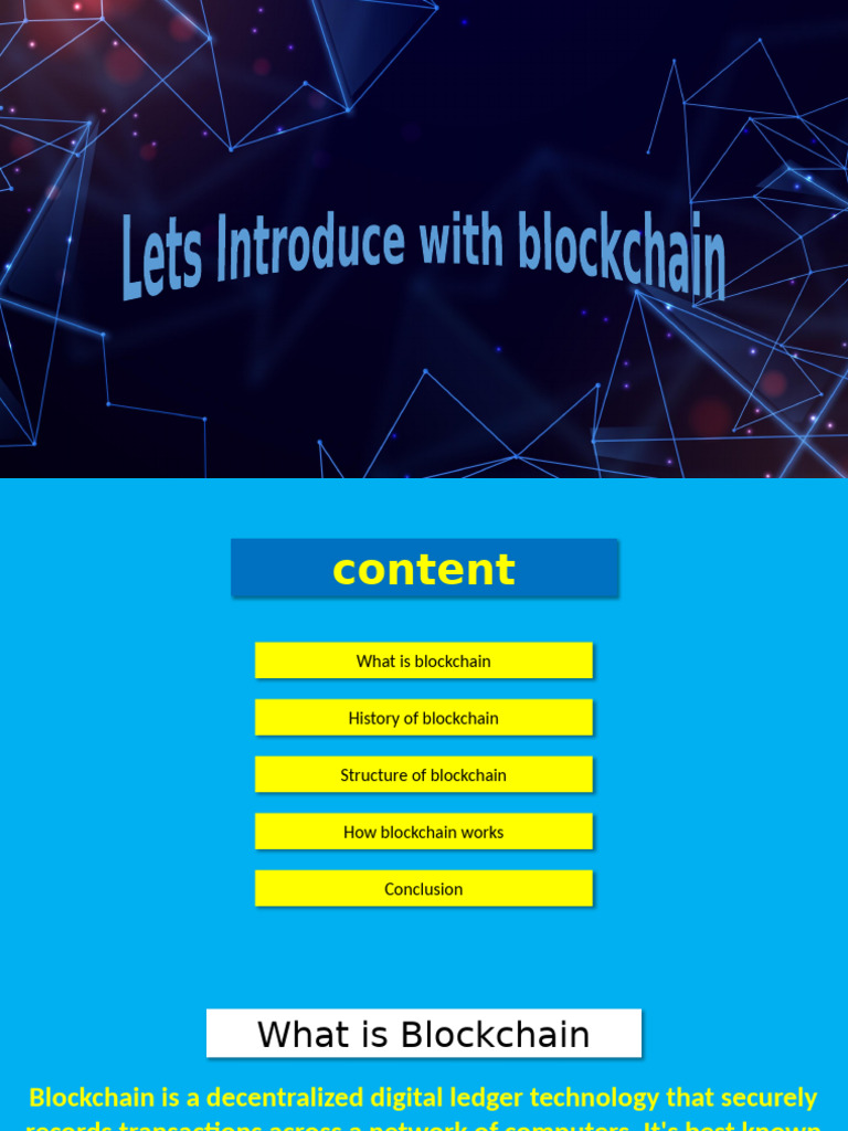Blockchain Presentation | PDF
