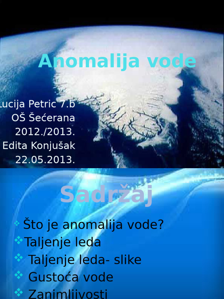 Anomalija Vode | PDF