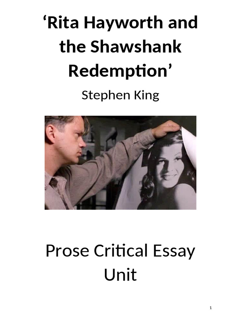 "Rita Hayworth: Hope in Shawshank" | PDF | Essays