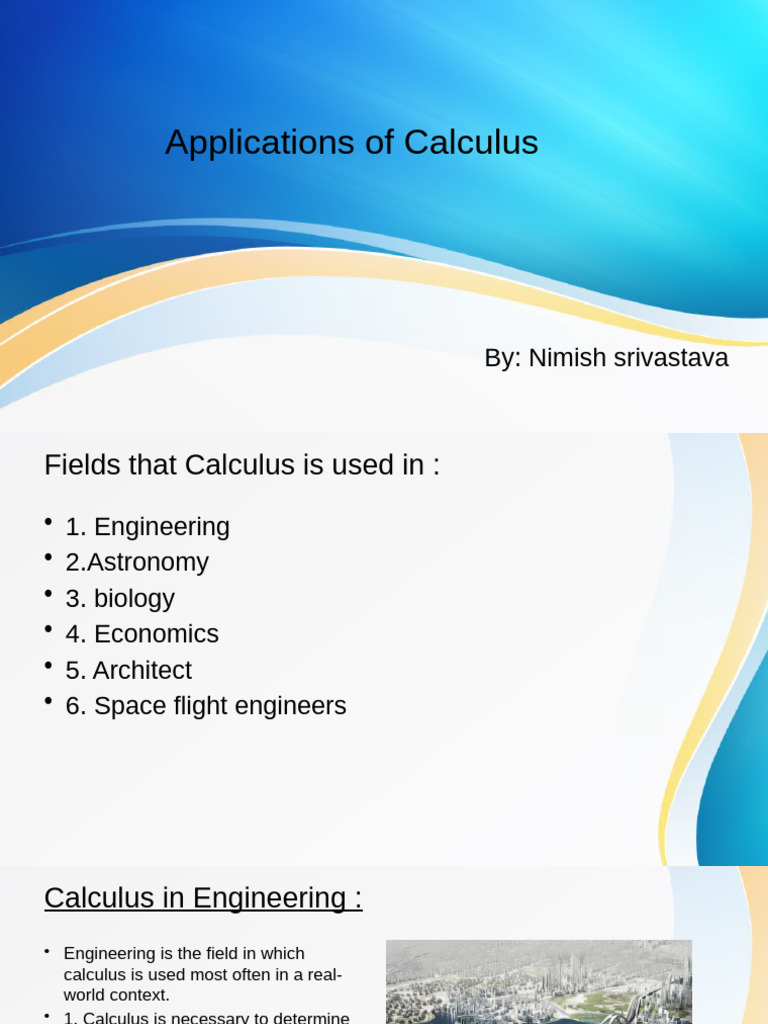 Applications of Calculus | PDF | Orbit | Calculus