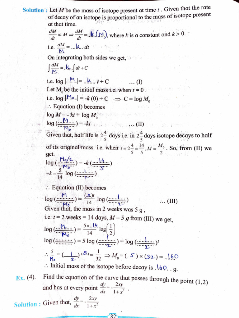 Differential Equations Practical | PDF | Nuclear Chemistry | Nuclear ...
