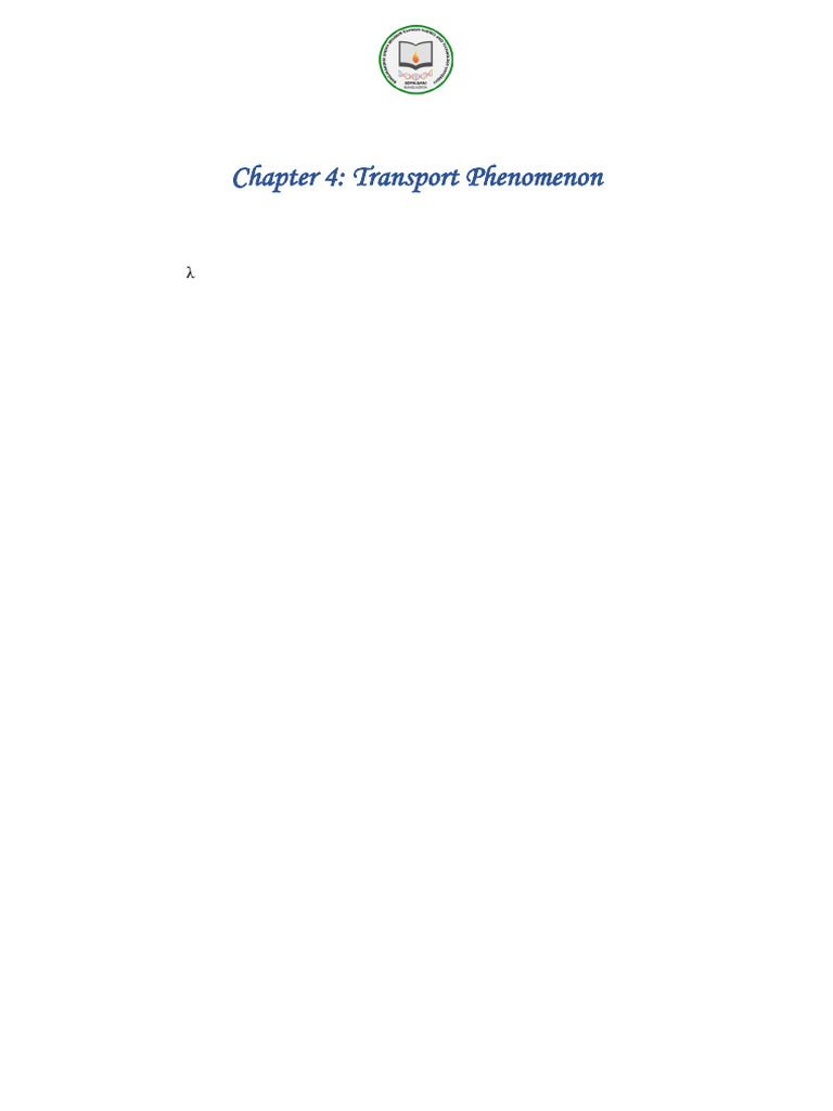 Physics of Gas Transport Phenomena | PDF | Gases | Diffusion