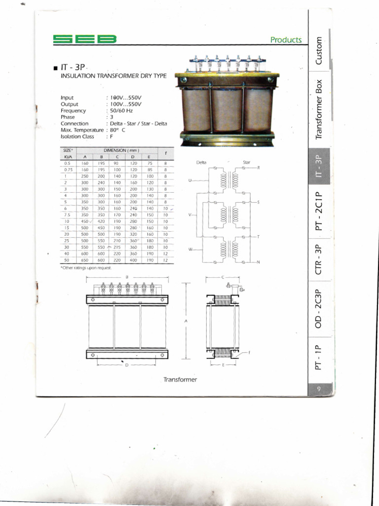 Isolation Transformer SEB | PDF | Electrical Engineering | Electricity