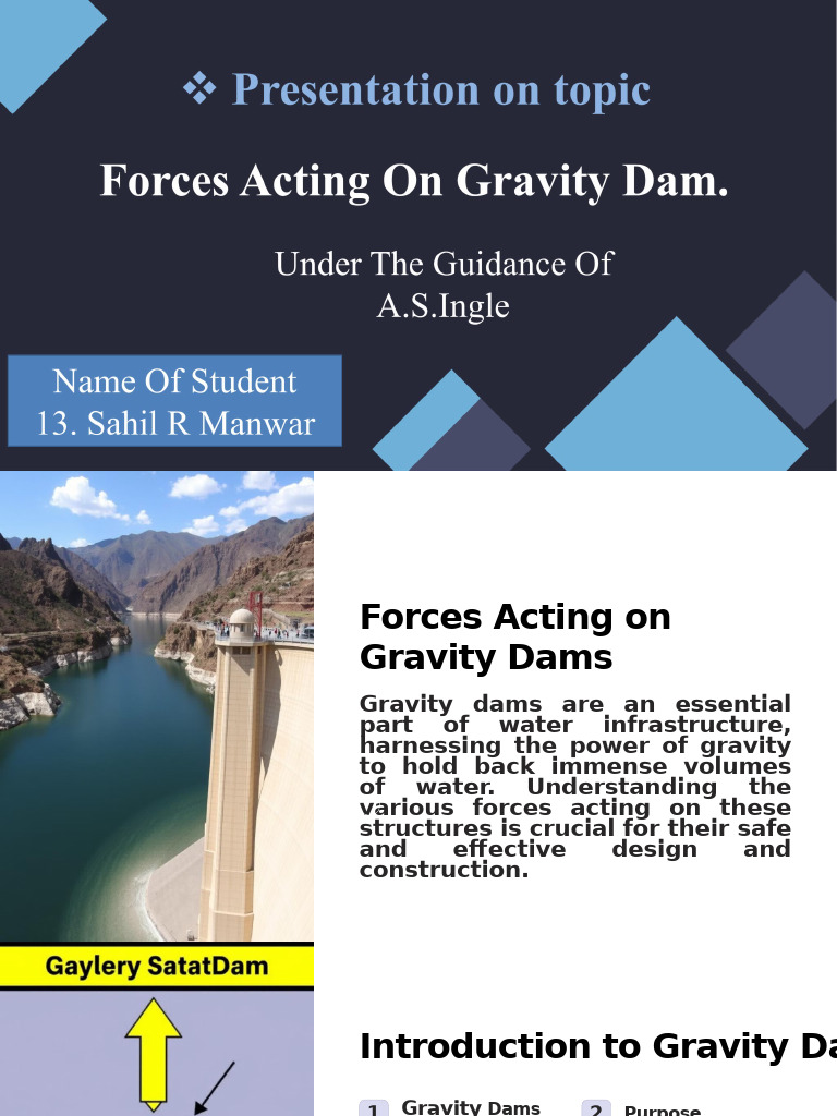 Presentation On Dam | PDF | Dam | Force