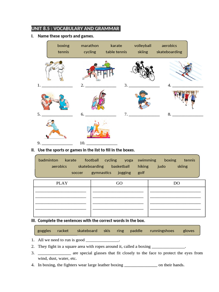 8.5 | PDF | Sports