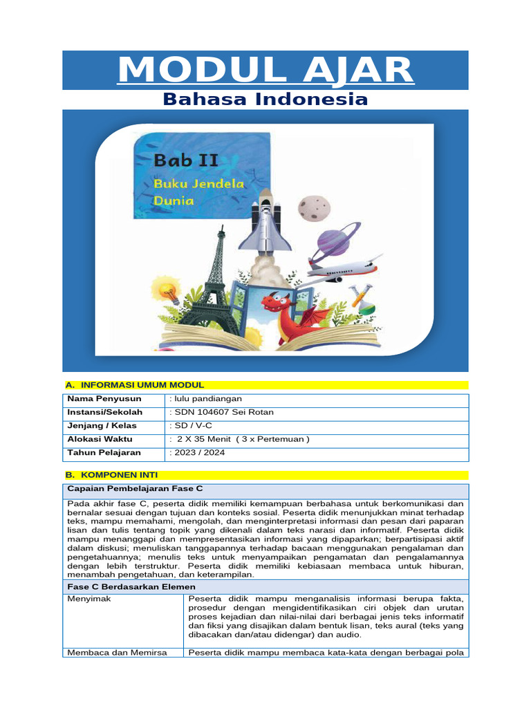 Modifikasi Modul Ajar-1 | PDF