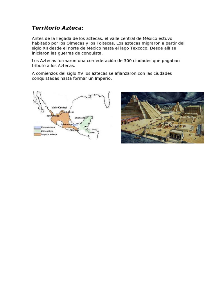 Territorio y expansión azteca | PDF