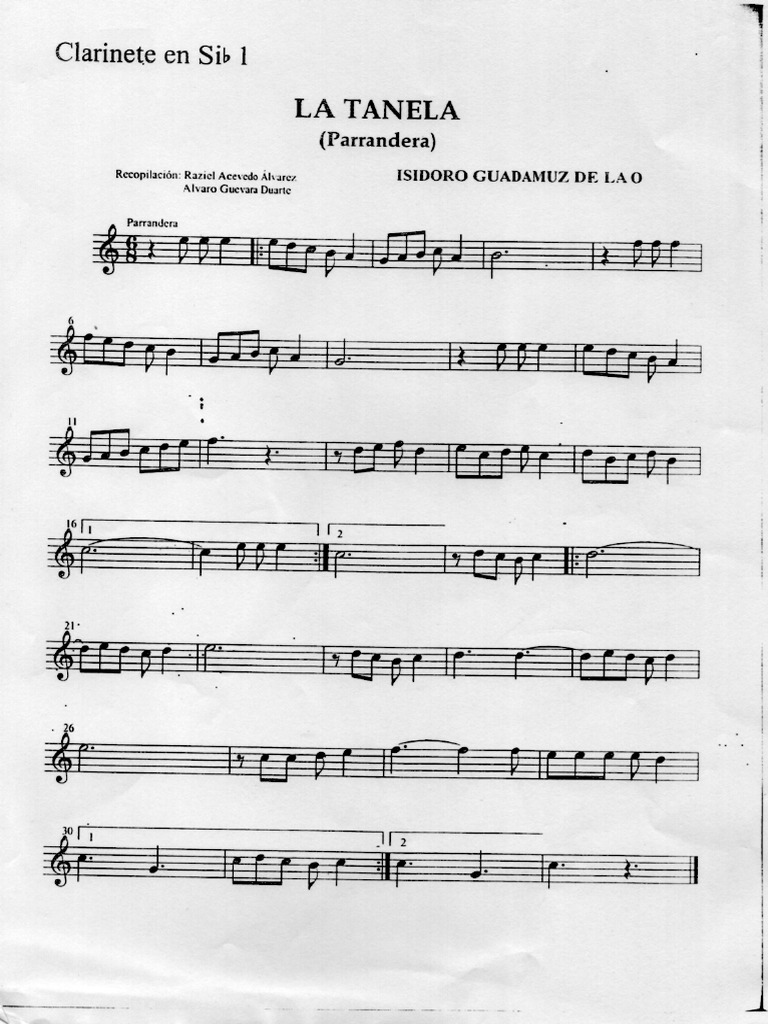 La Tanela Clarinete Sib | PDF
