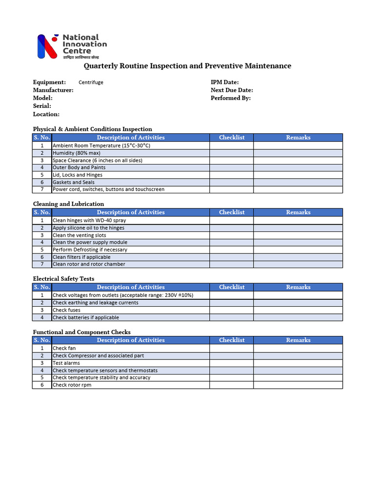 Centrifuge IPM | PDF