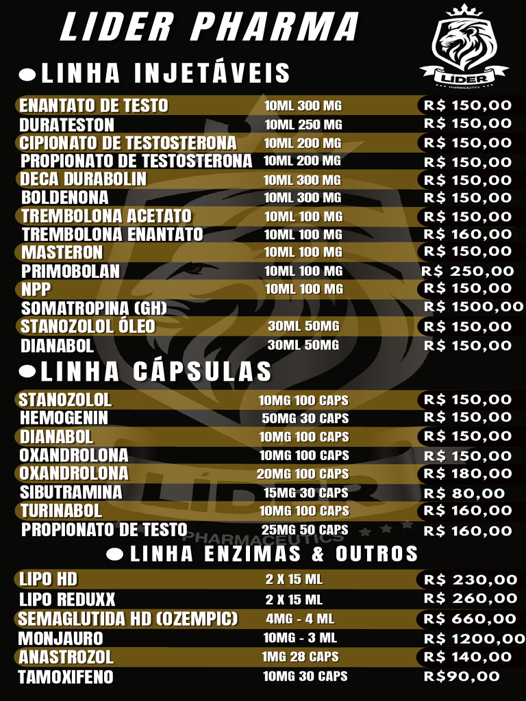 Tabela Zeus Lider Pharma Oficial | PDF