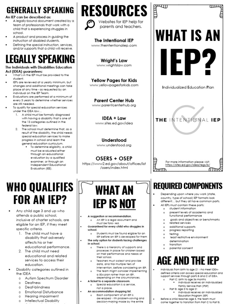 What Is An IEP Brochure | PDF | Individualized Education Program ...