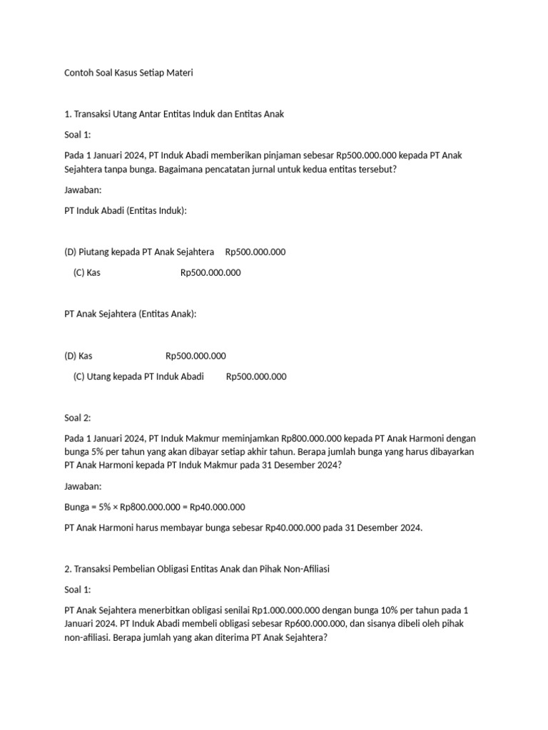 Contoh Soal Kasus AKL | PDF