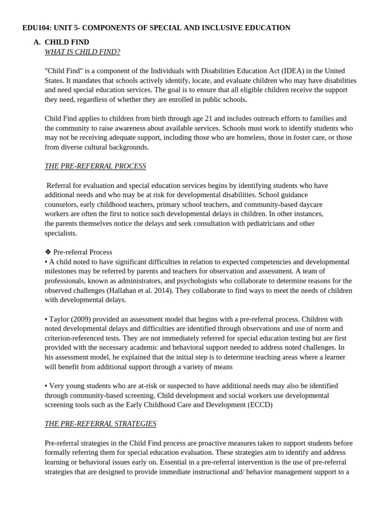 EDU104-UNIT-5 | PDF | Educational Assessment | Special Education