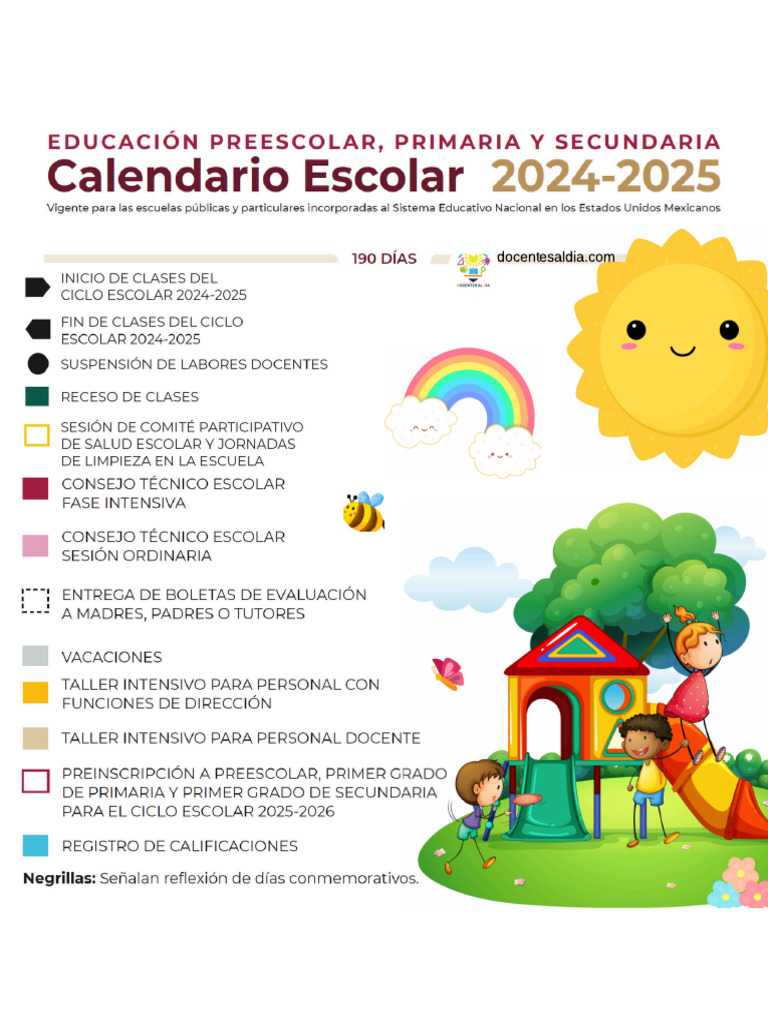 Calendario Escolar 24-25 | PDF