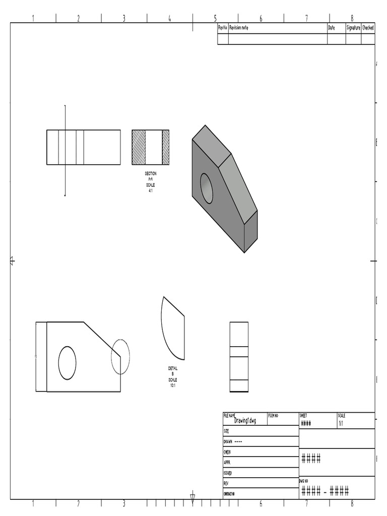 Drawing1-ISO A3 Title Block | PDF