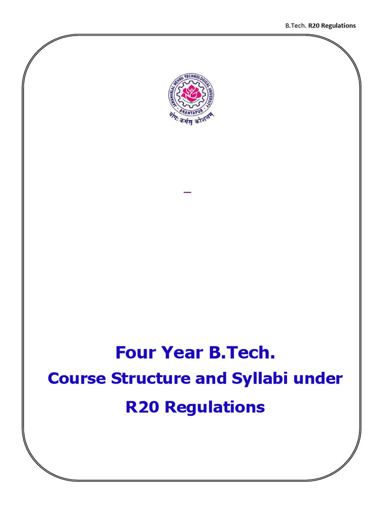 B.Tech. R20 Regulations Overview | PDF | Bipolar Junction Transistor ...