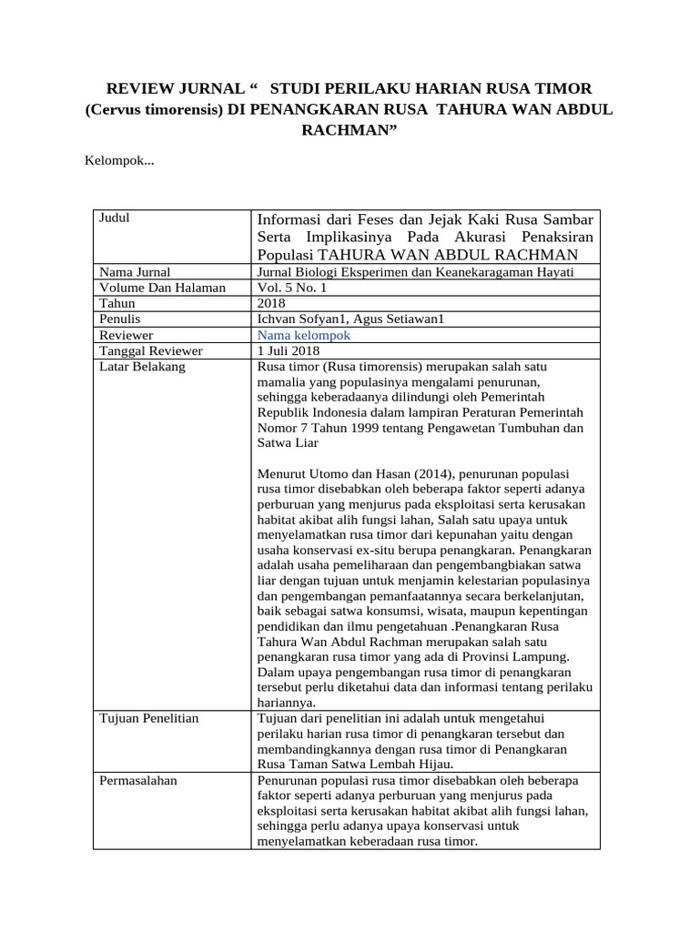 Review Jurnal Nasional | PDF