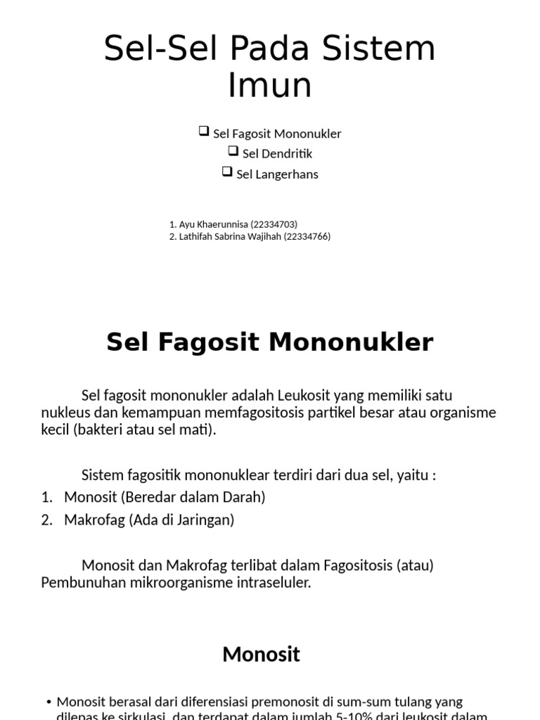Sel-Sel Pada Sistem Imun | PDF