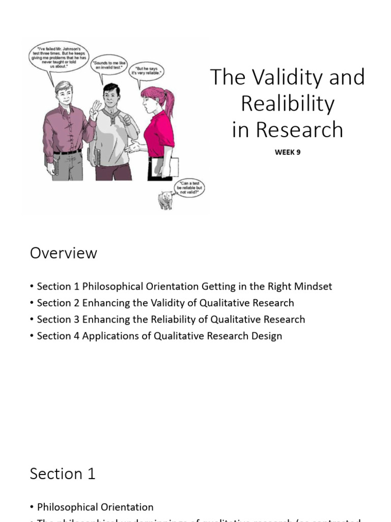 Validity & Realibility-DrDayang | PDF | Qualitative Research | Validity (Statistics)