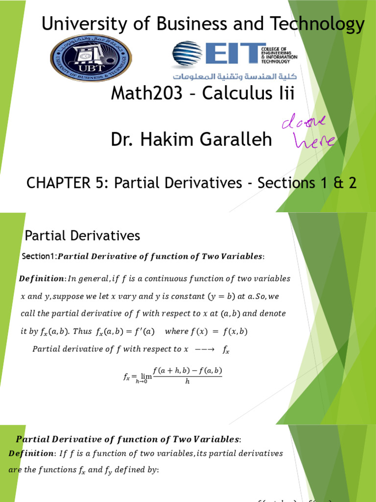 Partial Derivatives in Calculus III | PDF