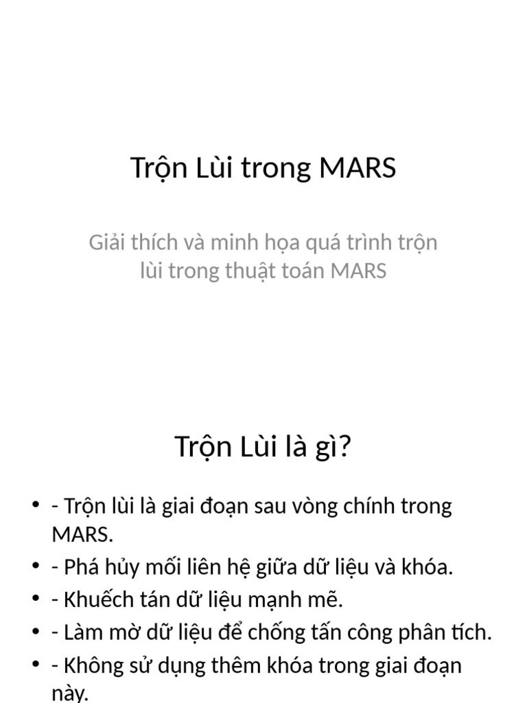 Tron Lui MARS Presentation v2 | PDF