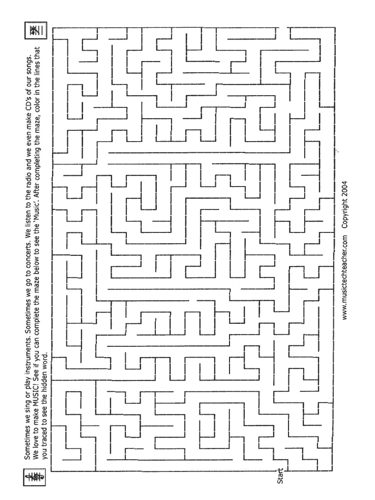 Worksheet 0041 Music Maze | PDF