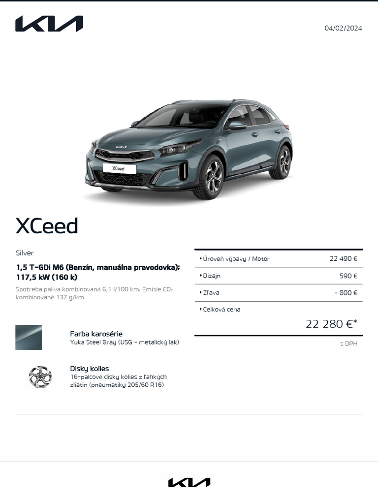 Kia Configurator XCeed Silver 20240204 | PDF