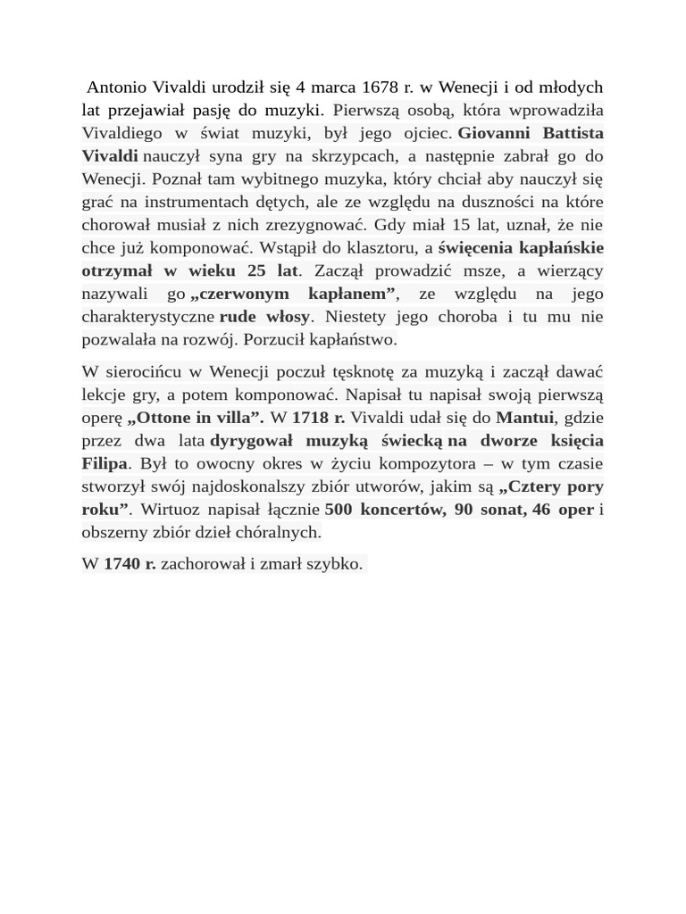 Antonio Vivaldi | PDF
