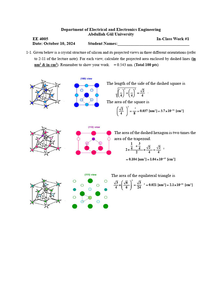 ICW1-sol | PDF | Area | Elementary Mathematics