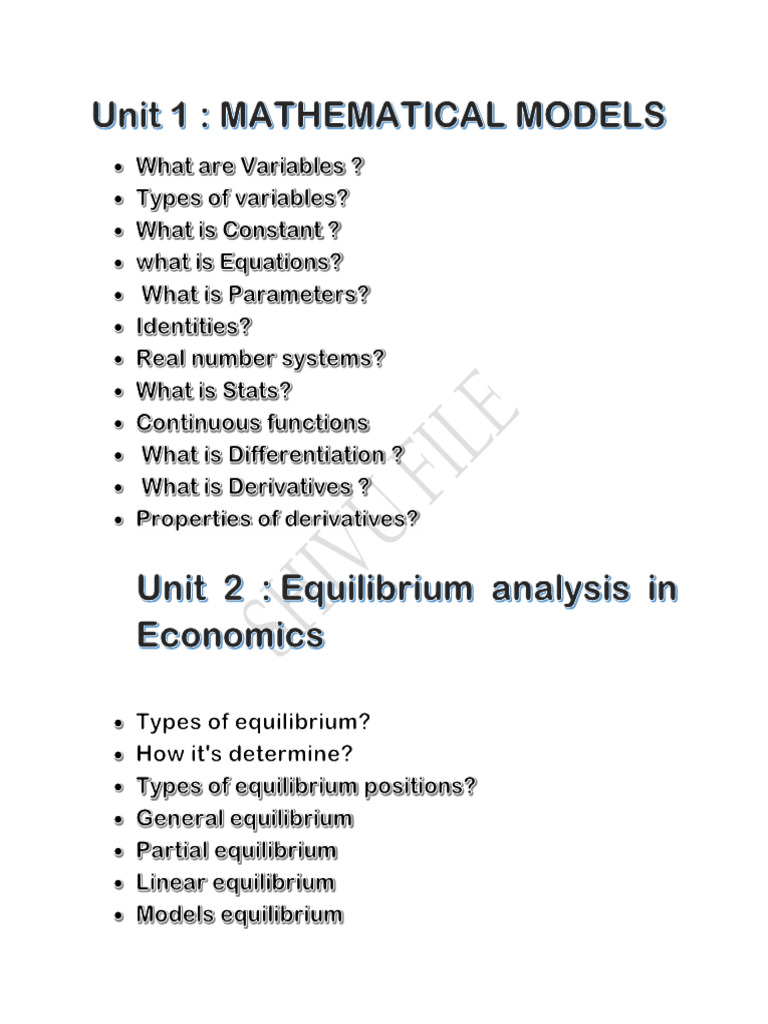 ECONOMICS Basic Mathematics For Economic Analysis SHIVU 1 | PDF