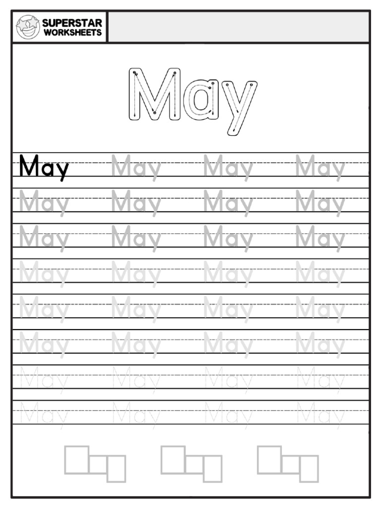 Handwriting Worksheet May | PDF