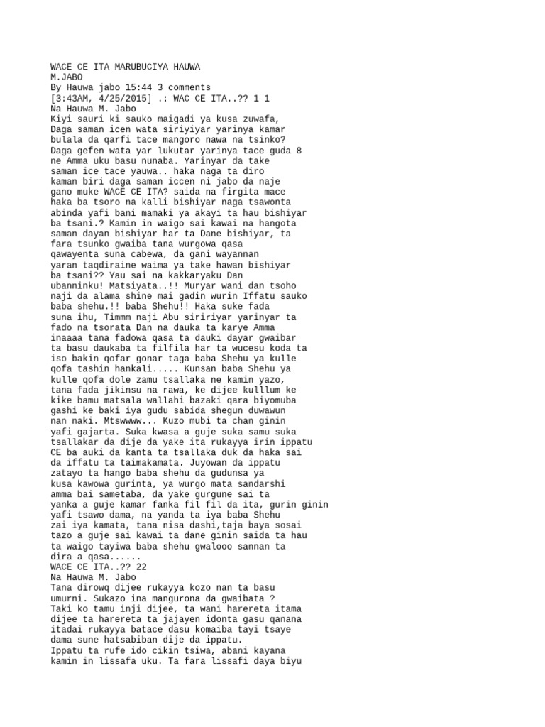 Wacece Ita Complet | PDF