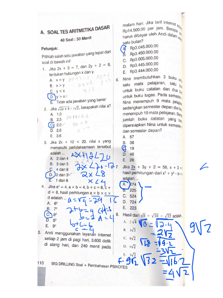 Coretan Pertemuan 4 - Soal Aritmatika Dasar | PDF
