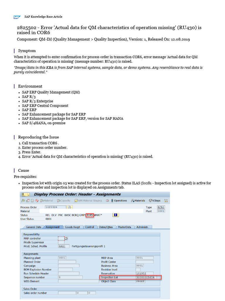 QM | PDF | Computing | Sap Se